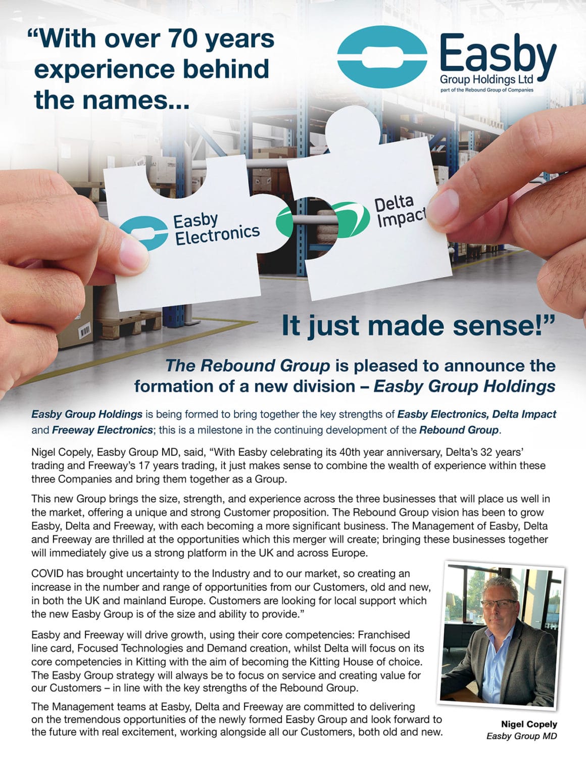 The Rebound Group is pleased to announce the formation of a new ...
